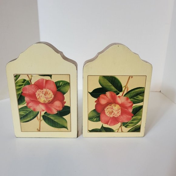 Vintage | Accents | Vintage Michael March Floral Camellia Bookends Rare ...
